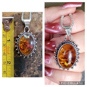 Jewelry | Genuine Baltic Amber Pendant Necklace | Poshmark